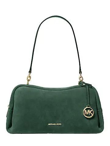 Michael Kors Cecily Medium Suede Shoulder Bag - Green