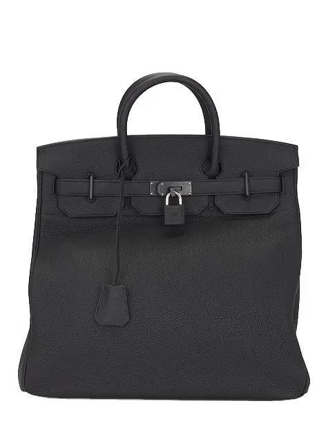 FWRD RENEW Hermes Togo Haut A Courroies Birkin 40 Handbag - Noir