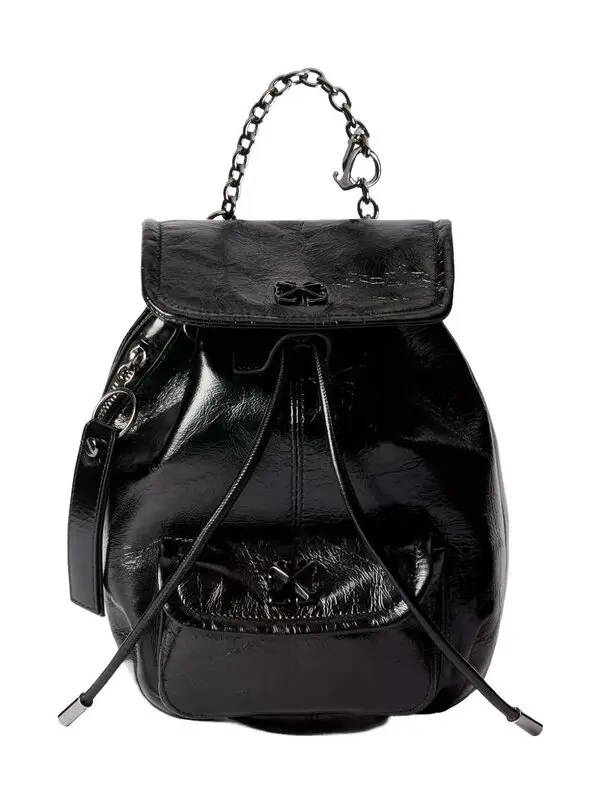 Off-White Leather Backpack - Black