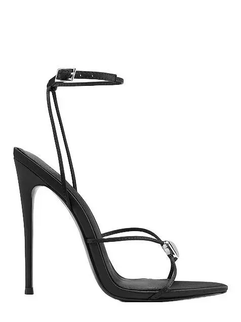 Femme La Ale Sandal - Black Satin