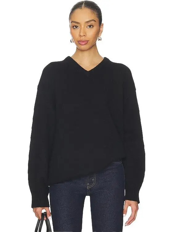 EAVES Zelia V-neck Sweater - Black
