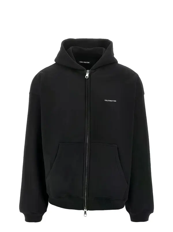 COLE BUXTON Logo Zip-up Hoodie - Black