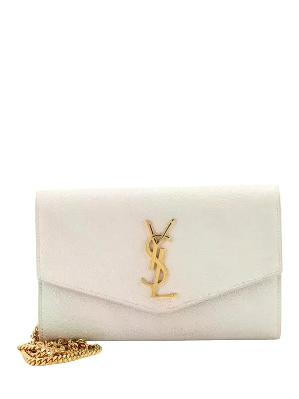 Saint Laurent Uptown Chain Wallet - Neutrals
