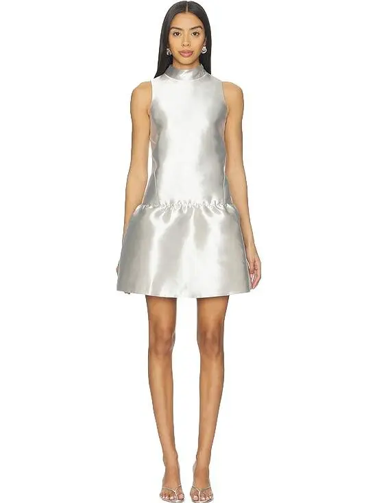 ALIGNE Blaze Satin Mini Dress - Silver