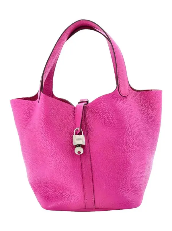 Hermès Picotin Lock Clemence Mm Bucket Bag - Pink
