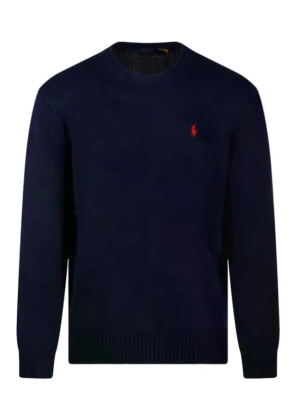 Ralph Lauren Polo Pony-embroidered Crew-neck Sweater - Blue