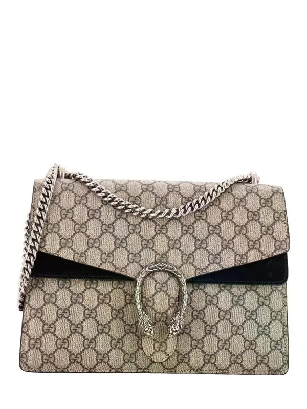 Gucci Dionysus Gg Coated Canvas Shoulder Bag - Black