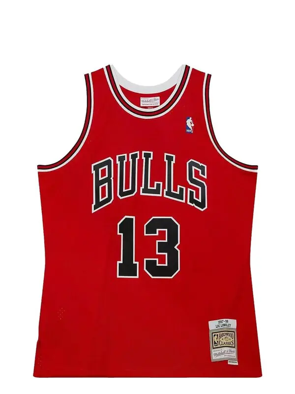 Mitchell & Ness Luc Longley Chicago Bulls 1997-98 Jersey - Red