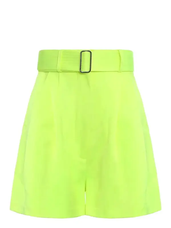 Alex Perry Belted Shorts - Yellow