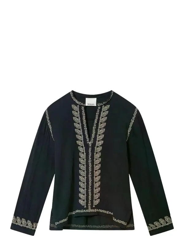 MARANT Cizalie Embroidered Top - Black
