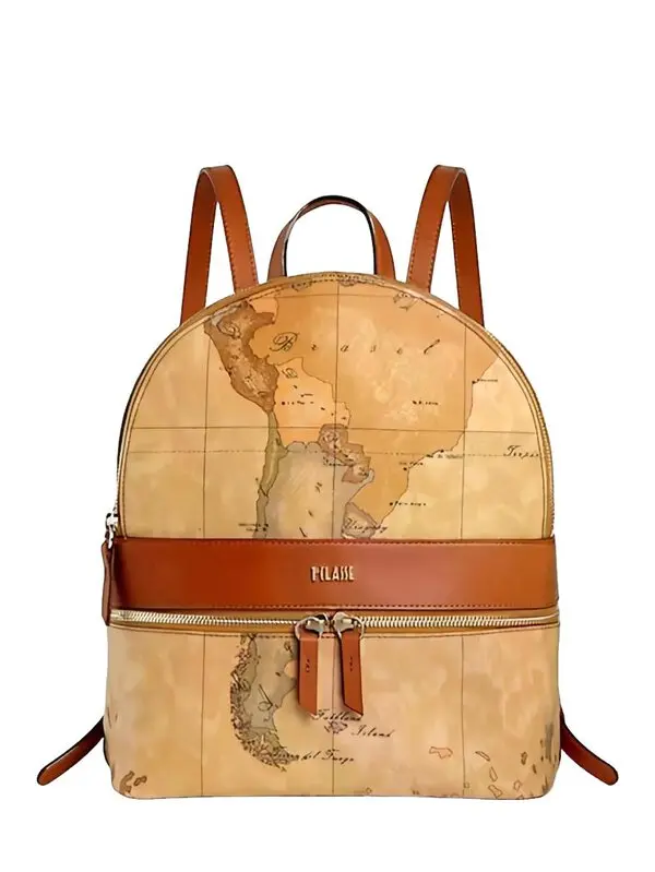 ALVIERO MARTINI 1° CLASSE Map Print Backpack - Neutrals