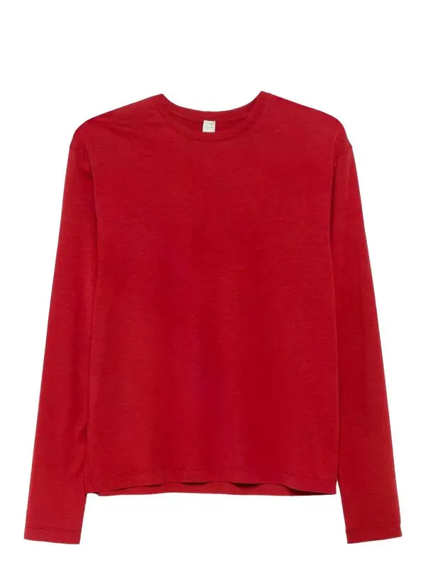 TOTEME Crew-neck Long-sleeved T-shirt - Red