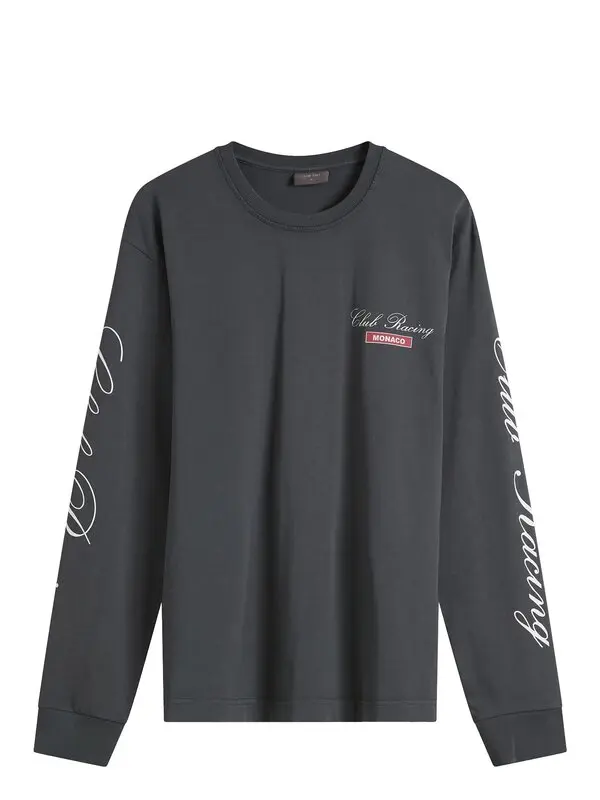 CLUB 1984 Racing Long Sleeve T-shirt - Washed Grey