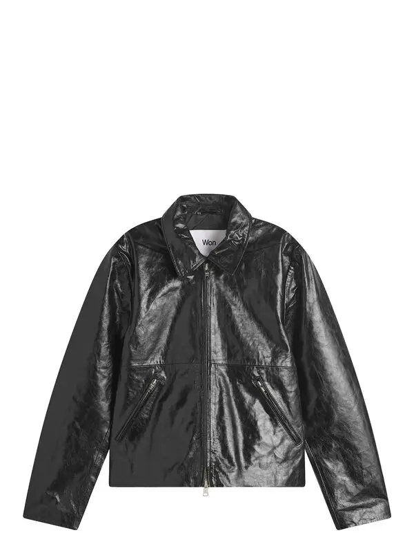 WON HUNDRED Dutton Leather Jacket - Black