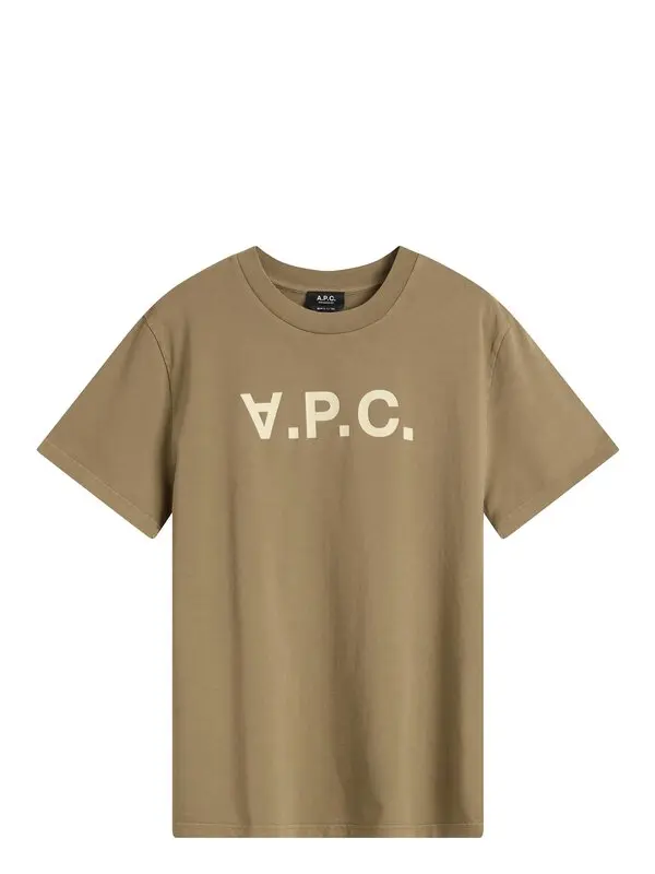 A.p.c. Vpc Logo T-shirt - Khaki/off White