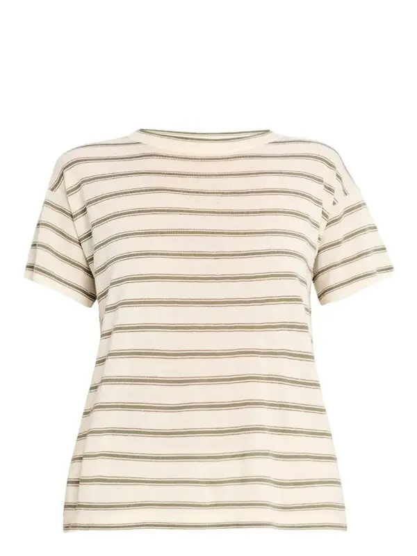 Brunello Cucinelli Metallic Striped T-shirt - Panama