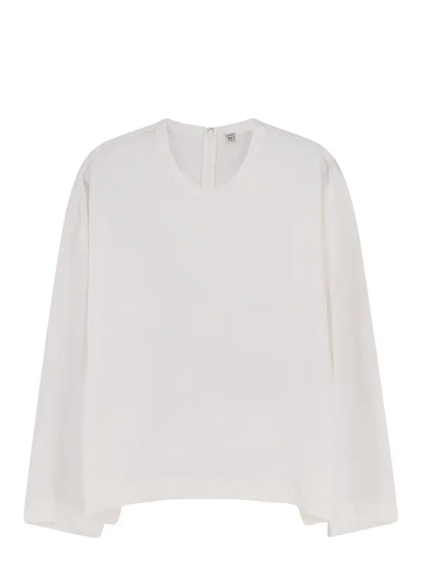TOTEME Satin Boxy Top - White