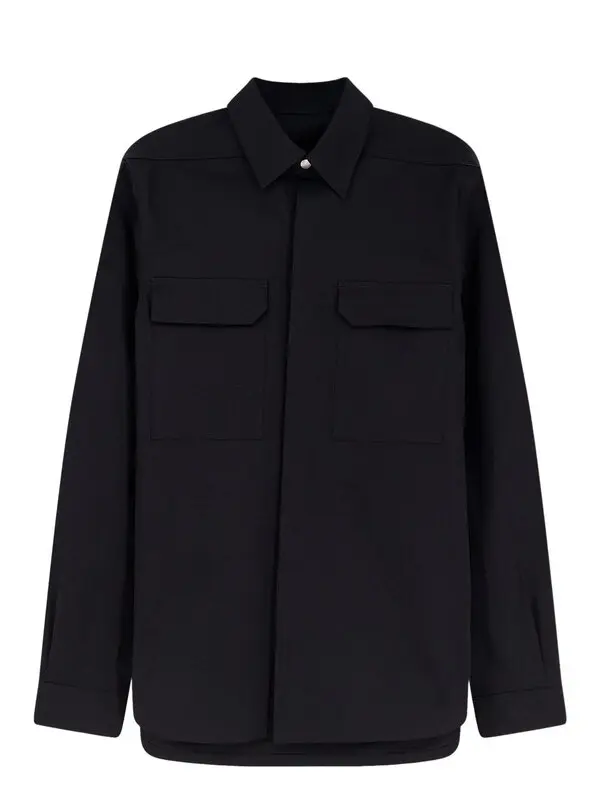 Rick Owens Overshirt Certified Cotton Shirt - Black