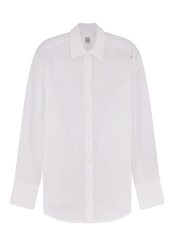 TOTEME Cotton Striped Shirt - White