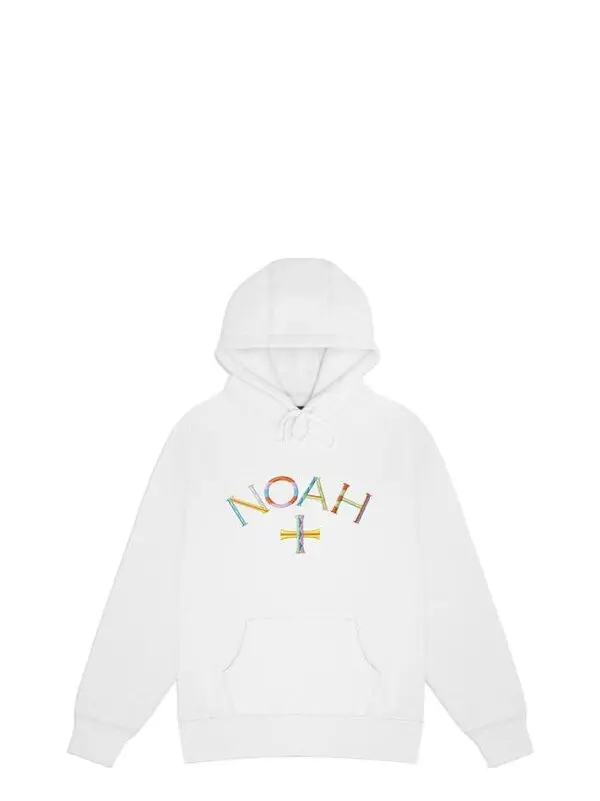 NOAH Embroidered Core Logo Summer Hoodie - White