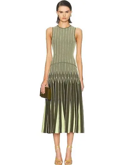Simkhai Oaklen Midi Dress - Pine Multi