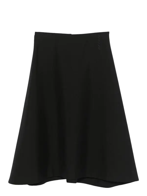 Marni Virgin Wool Midi Skirt - Black