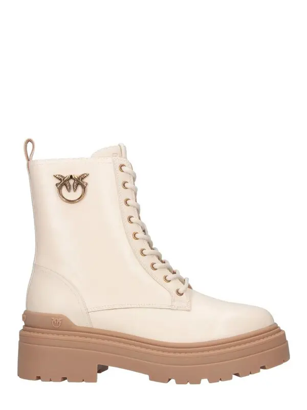 Pinko Mia Ankle Boots - Cream