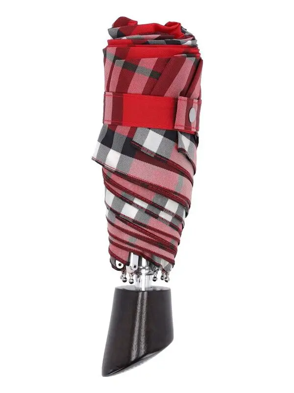 Burberry Check Umbrella - Red