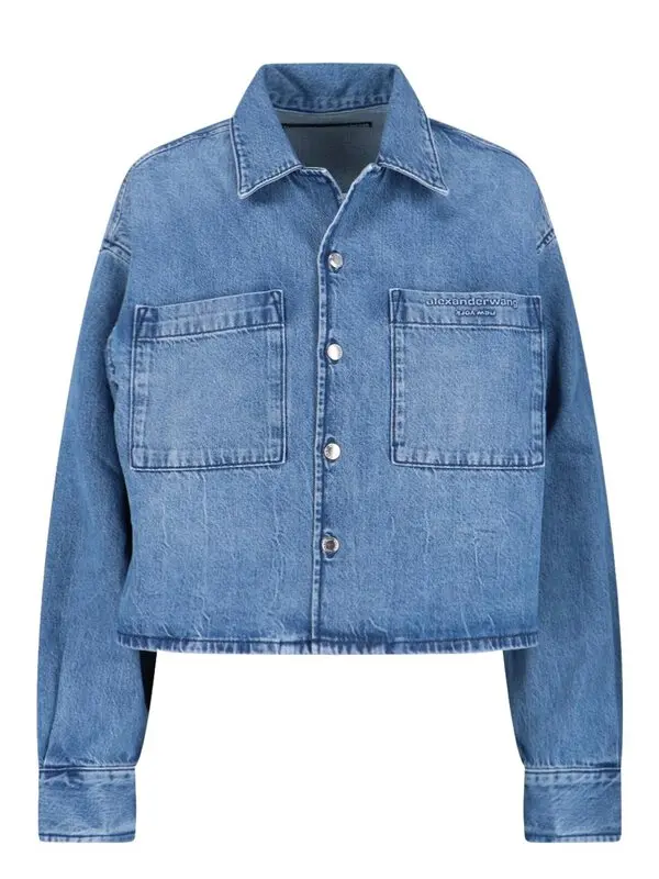 Alexander Wang Cropped Shirt - Blue