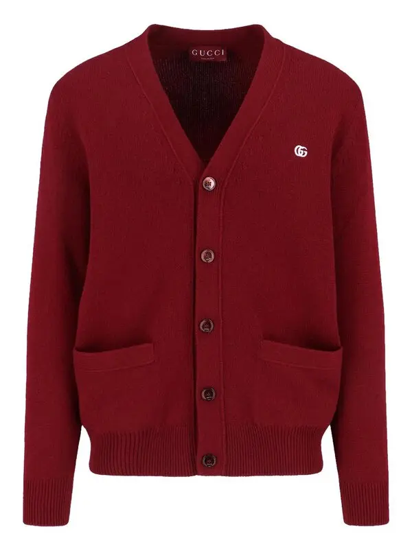 Gucci Cashmere Blend Cardigan - Red