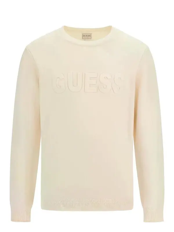 Guess Embossed Logo Sweater - Neutrals