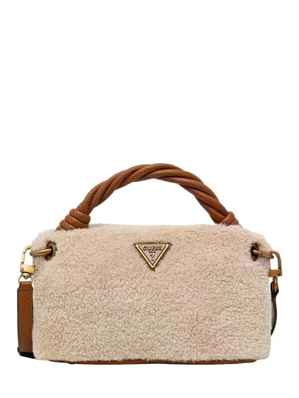 Guess Fuzzy Twisted Tote - Neutrals