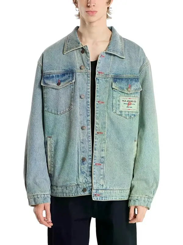 PLEASURES Park Insulated Denim Jacket - Blue