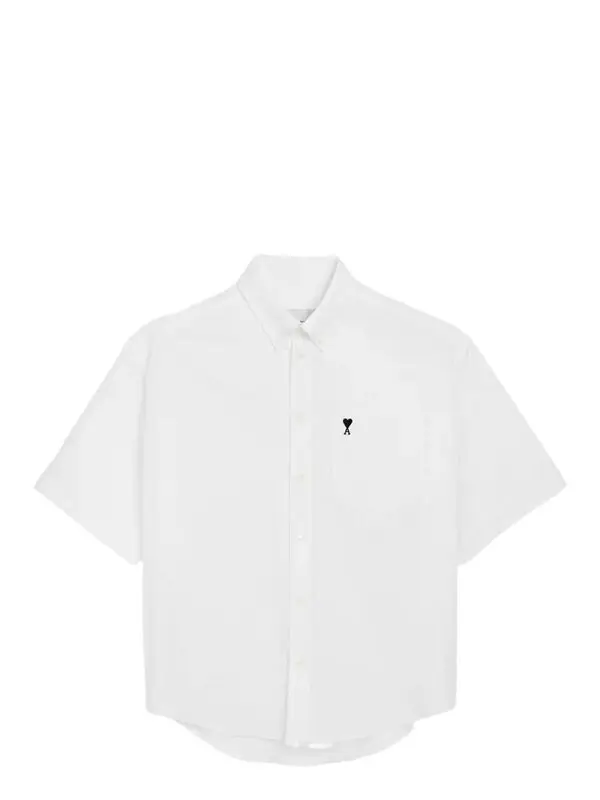 Ami De Coeur Embroidered Boxy Shirt - White