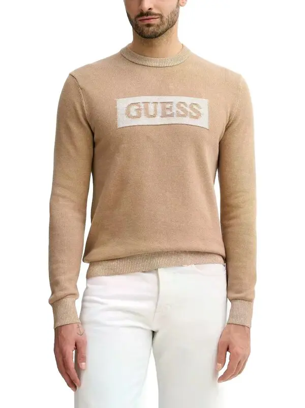 Guess Logo Detail Sweater - Neutrals