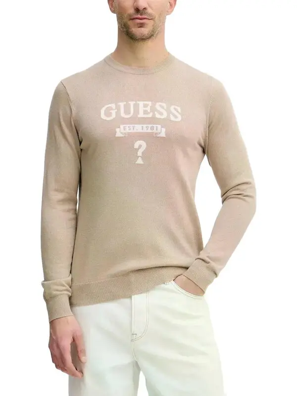 Guess Logo Knitted Sweater - Neutrals