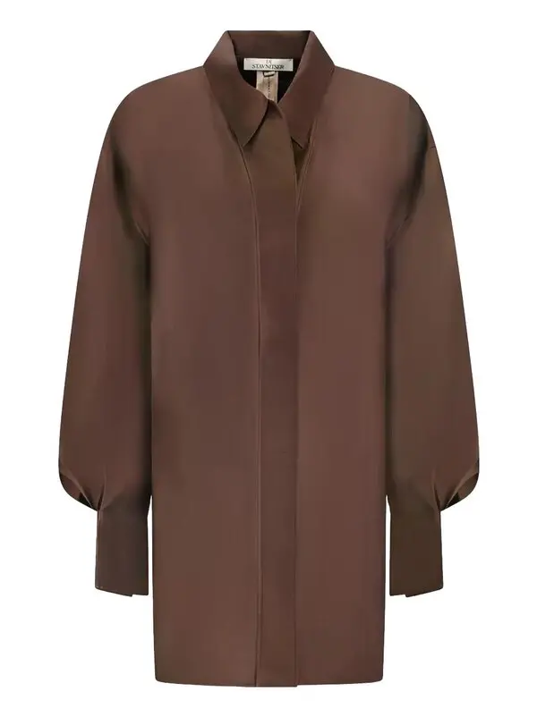 DI STAVNITSER Milena Organza Blouse - Brown