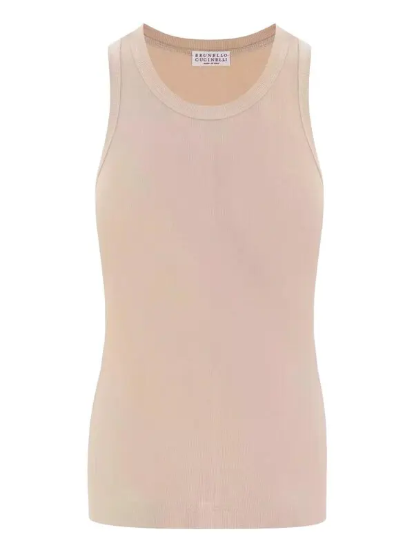 Brunello Cucinelli Ribbed Tank Top - Neutrals