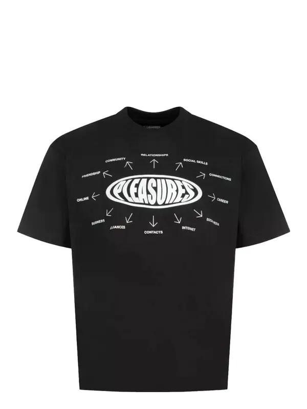 PLEASURES Logo Overview T-shirt - Black
