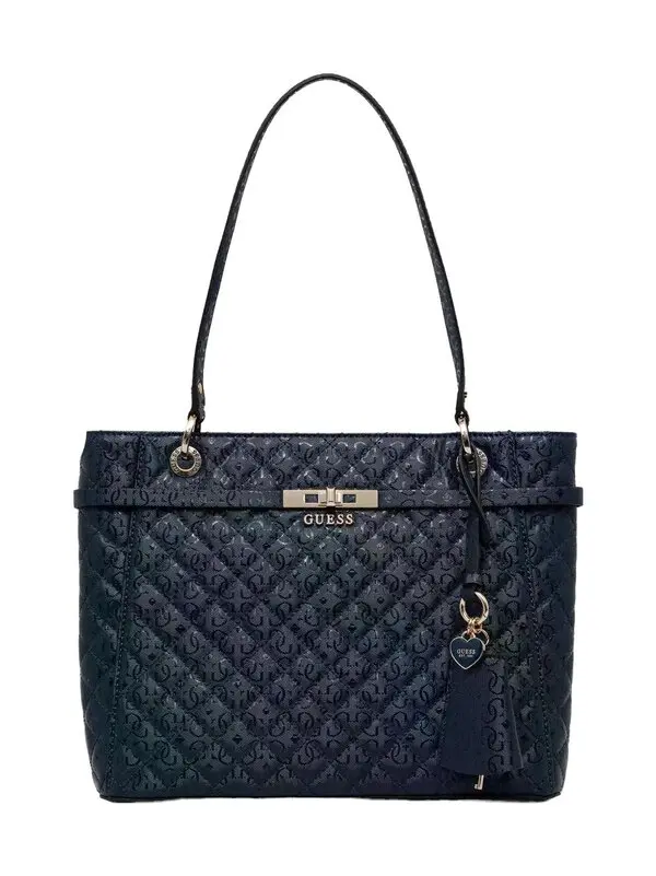 Guess Quilted Charm Tote - Blue