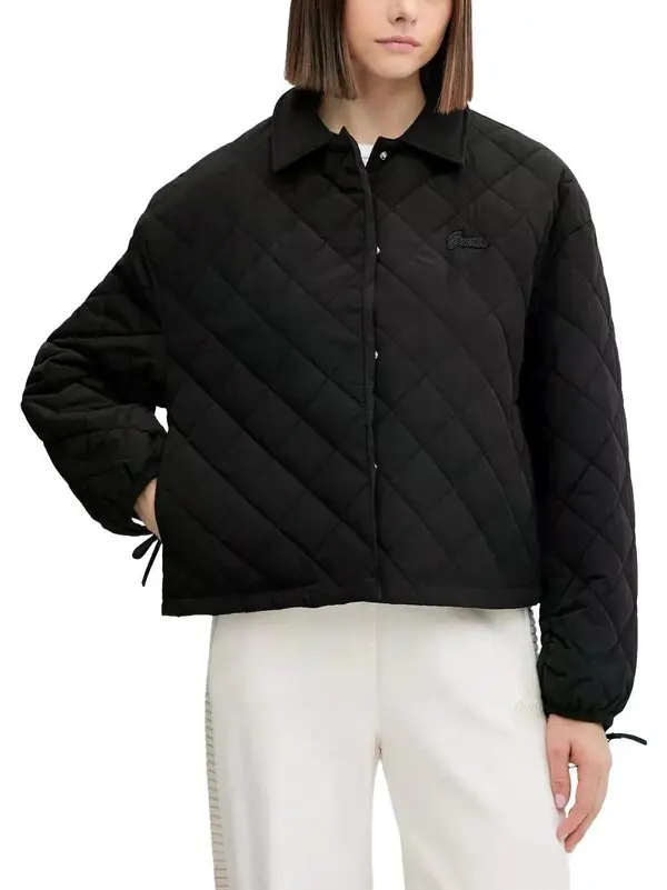 Guess Quilted Logo Jacket - Black