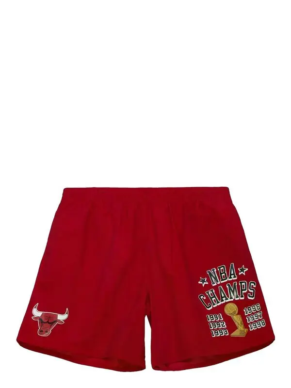 Mitchell & Ness Chicago Bulls 6x Champions Heritage Shorts - Red