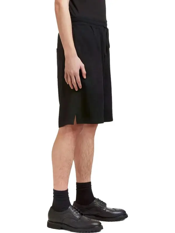 AIEZEN Drawstring-fastening Dropped Crotch Shorts - Black