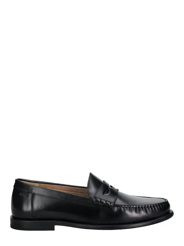 BOSS Penny Topstitched Loafers - Black