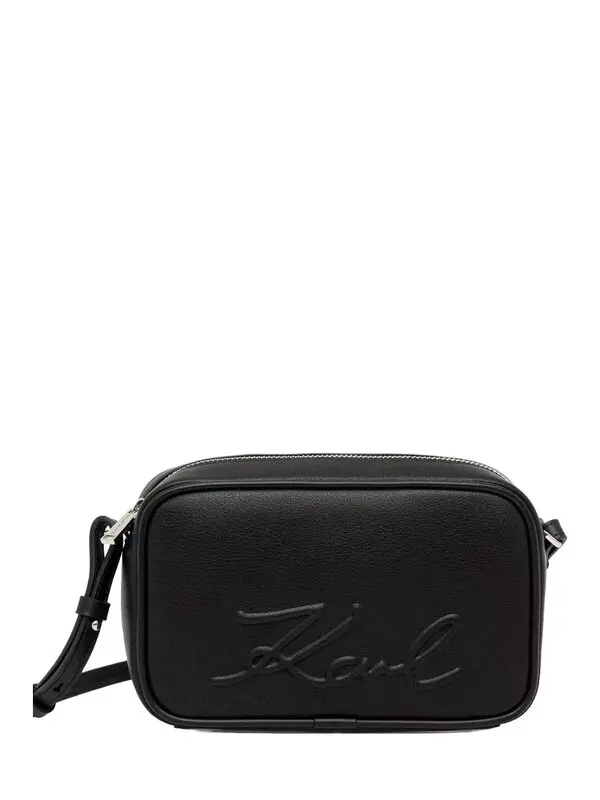 Karl Lagerfeld K/ville Embossed Logo Crossbody Bag - Black