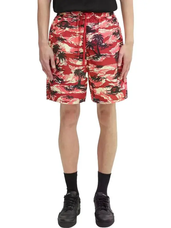 A BATHING APE Printed Shorts - Red