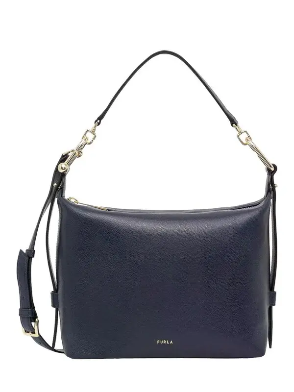 Furla Leather Hobo Crossbody Bag - Blue