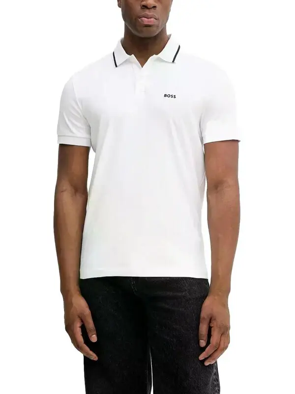 BOSS Polo-collar T-shirt - White