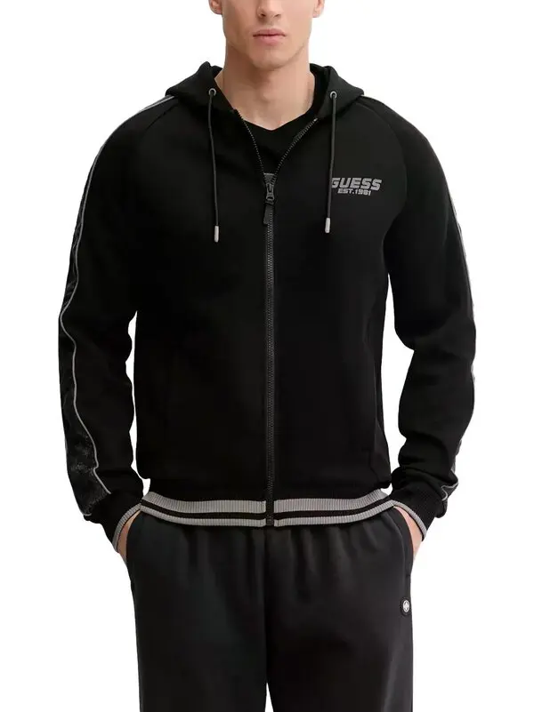Guess Zip-fastening Hoodie - Black