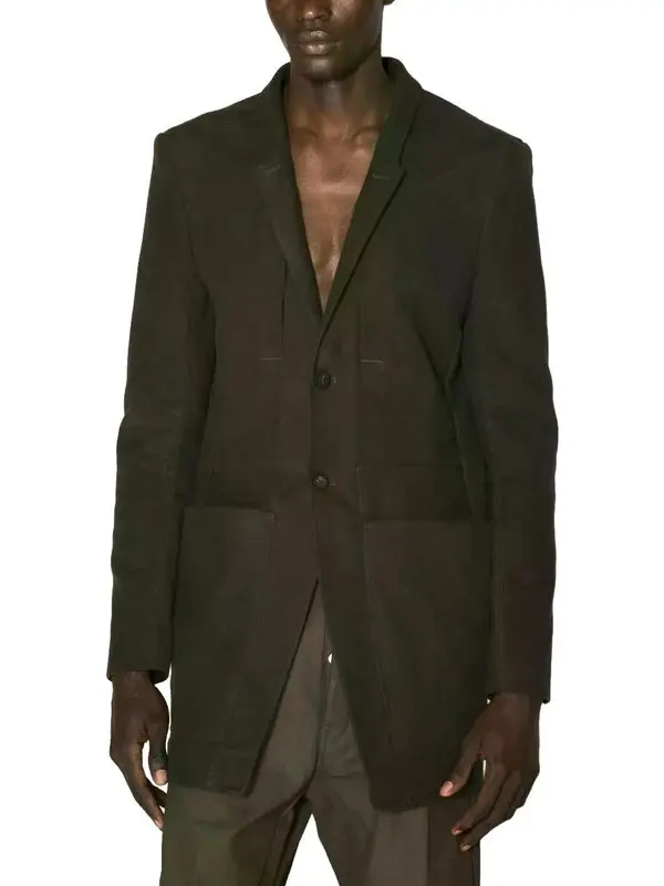 Rick Owens Button Pockets Coat - Green